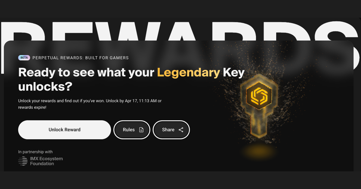 I just won a Legendary Key! | Immutable Play