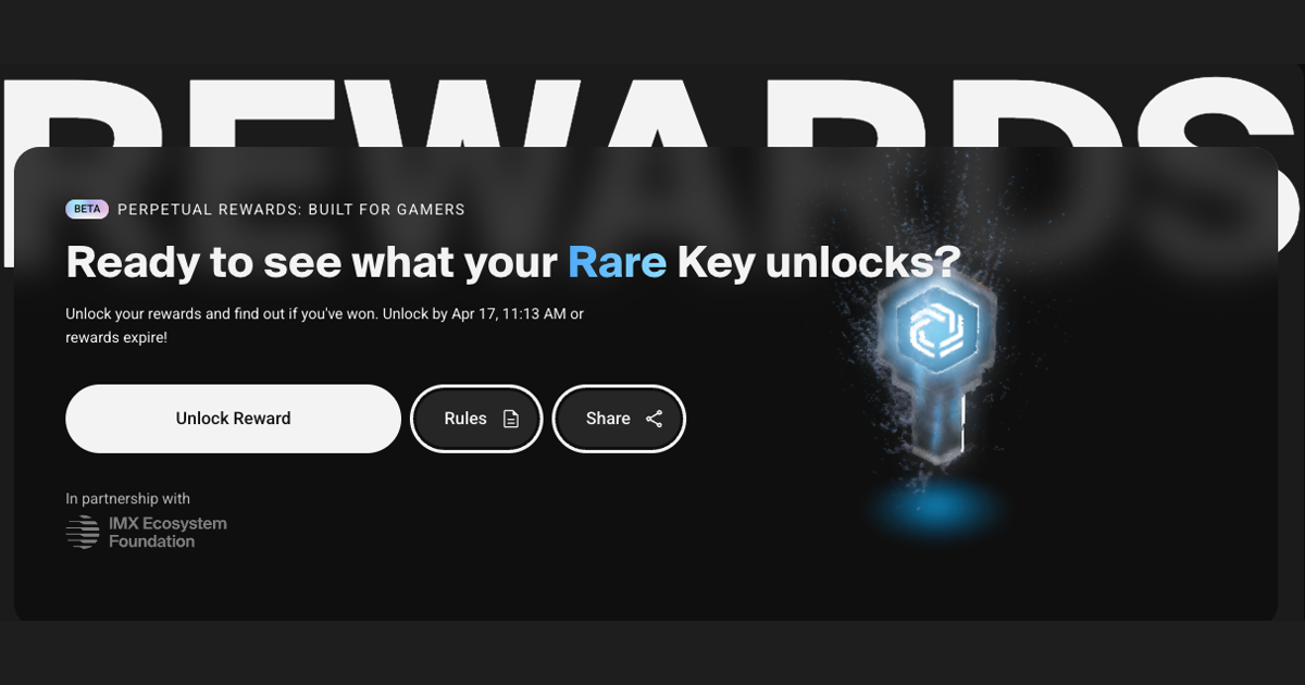 I just won a Rare Key! | Immutable Play