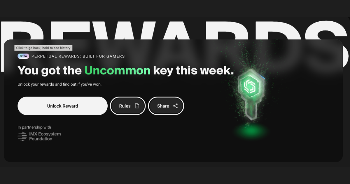 I just won a Uncommon Key! | Immutable Play